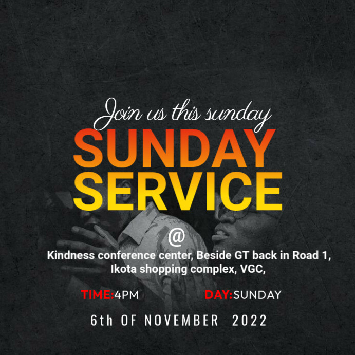 Copy of sunday servicee] | PosterMyWall